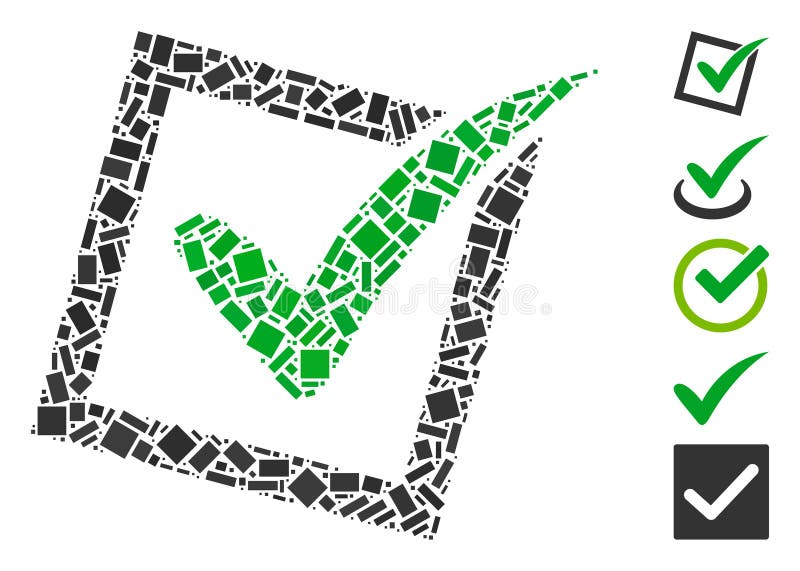 Rectangular Mosaic Yes Poll Stock Illustration - Illustration of exam ...