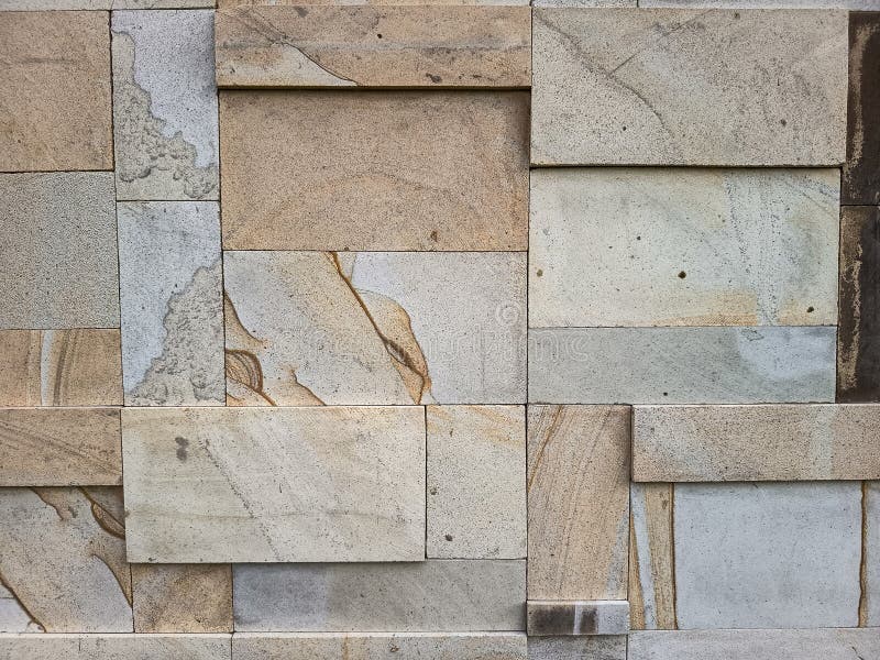 Rectangular Natural Rock Wall Tile Texture for 3D Rendering Material ...