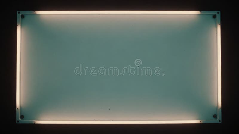 Rectangular Neon Frame Emitting Soft Light, Emphasizing Modern Elegance ...