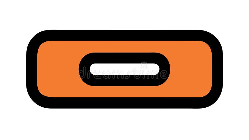 Rectangular Object Orange Band Indicator Icon, Vector Design Generative ...