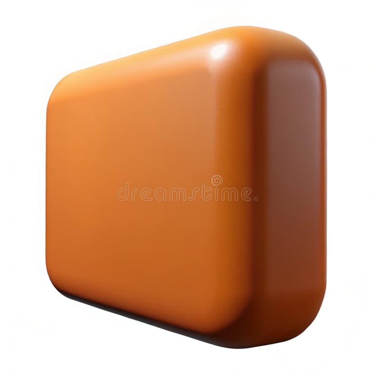 Rectangular Object with Rounded Corners Isolated on Transparent ...