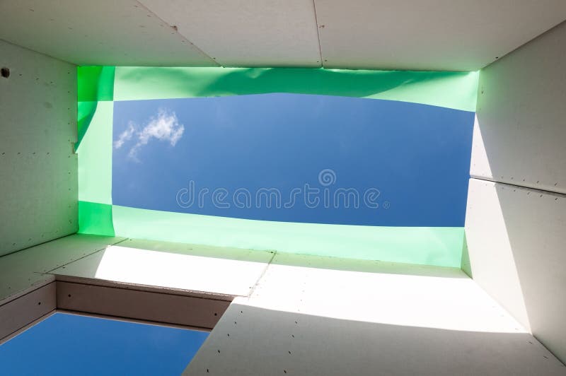 Rectangular Opening To Blue Sky Stock Photo - Image of minimalism ...