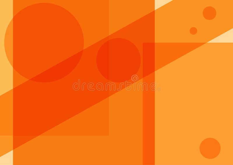 Rectangular Orange Background with Geometric Shapes. Stock Vector ...