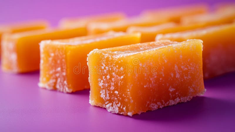 Rectangular Orange Candies Purple Background Stock Photos - Free ...