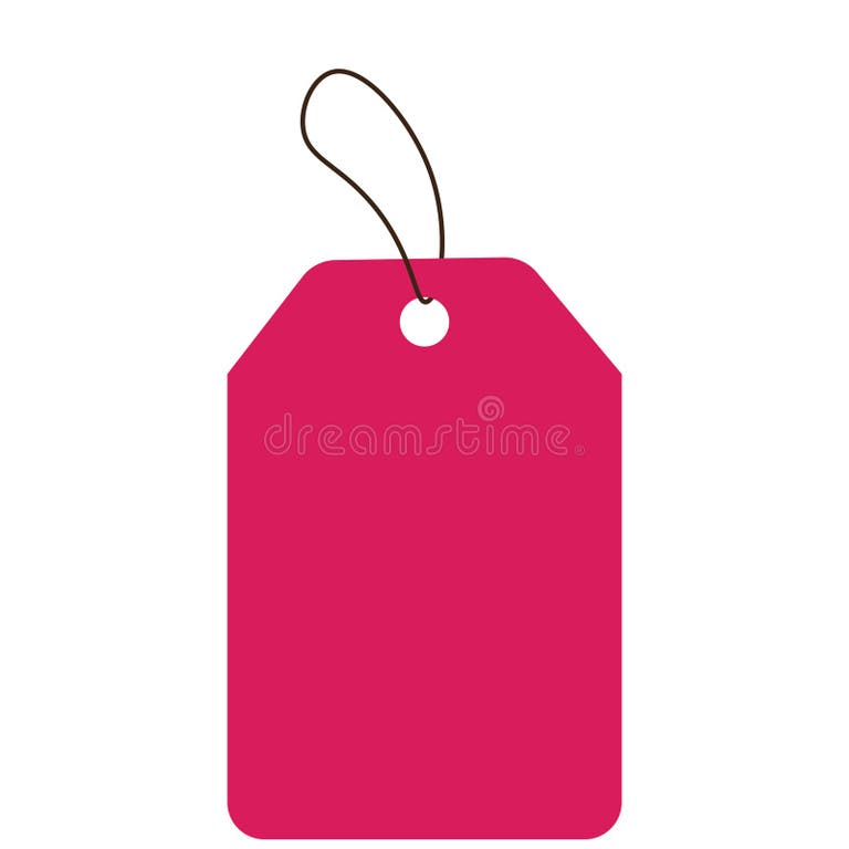 Pink Coloured Sell Tag Tag for Different Use Stock Vector ...