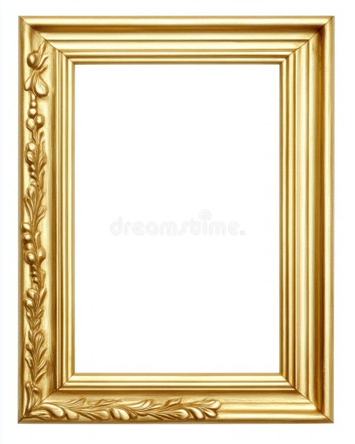 Rectangular Ornate Gold Frame Stock Illustration - Illustration of ...