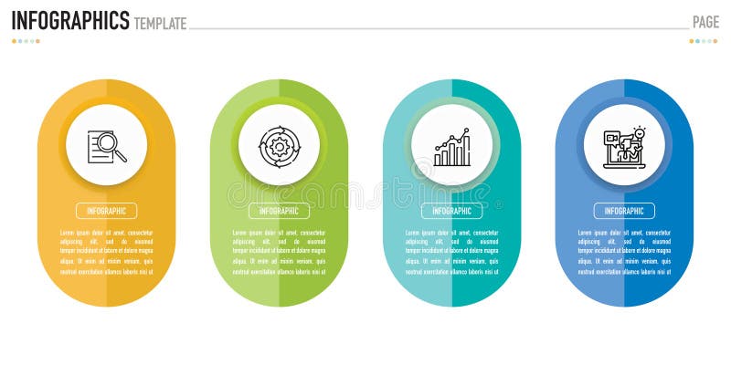 Rectangular and Oval Infographic for Business Presentation Stock Vector ...
