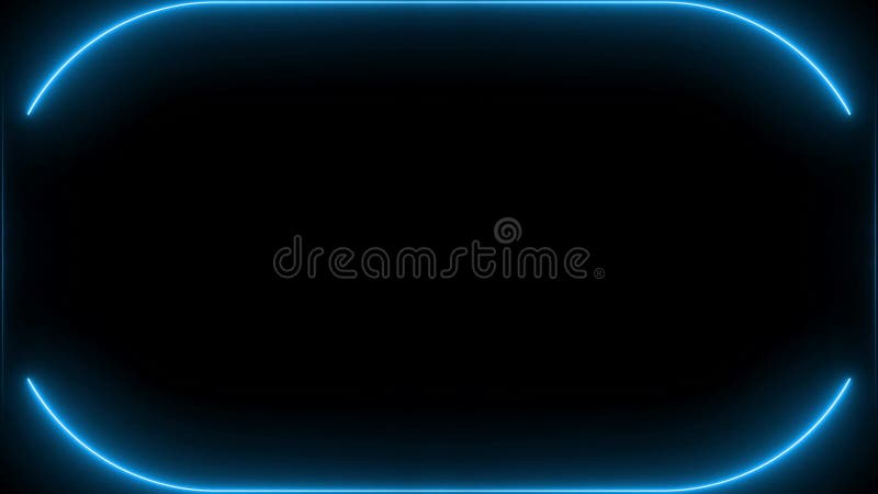 Rectangular Semicircular All Wavy Horizontal Frame with Moving Neon ...