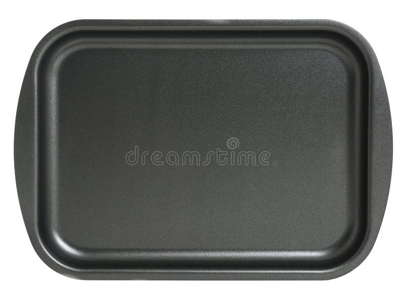 Rectangular Oven Tray Isolated on White Background, Top View Stock ...