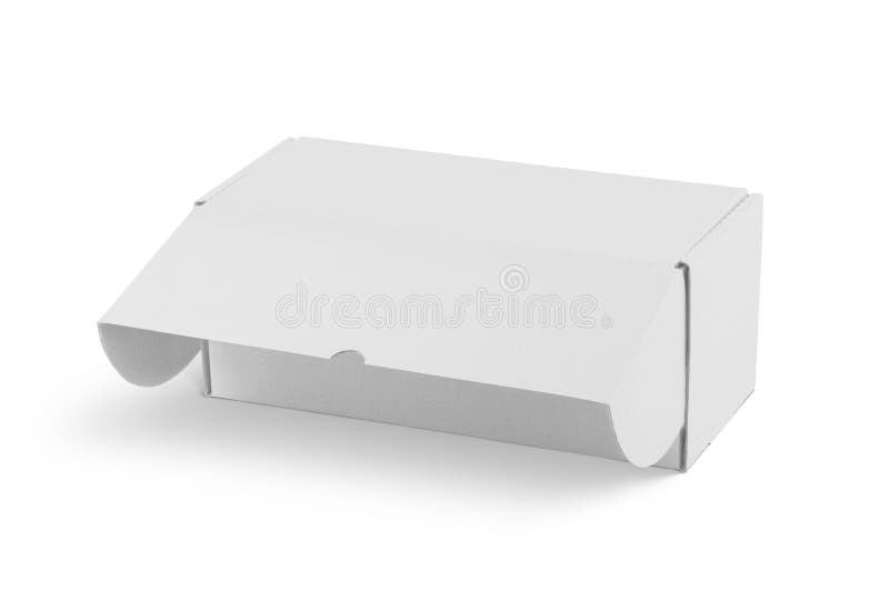 Rectangular Package Box Mockup Isolated on White Background 3D ...