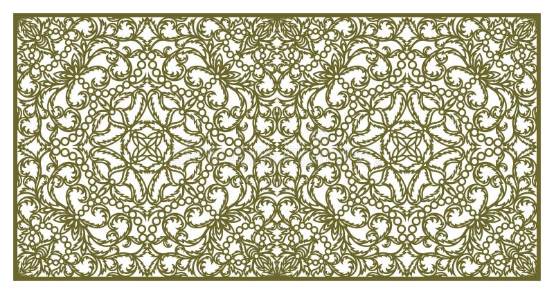 Rectangular Panel with Delicate Lace Pattern. Stock Vector ...