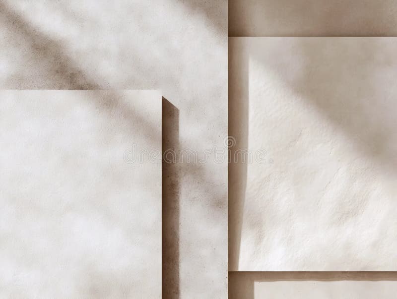 Neutral Beige Textured Wall Background with Shadows Stock Illustration ...