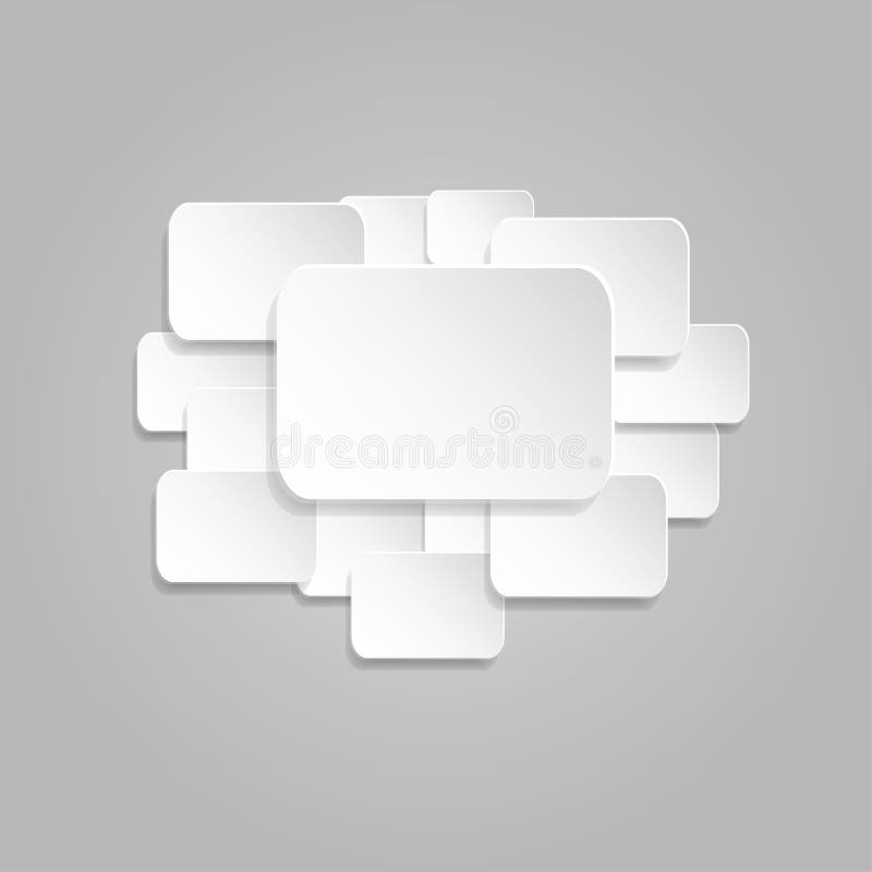 Rectangular Paper Banner on a Gray Background Stock Vector ...
