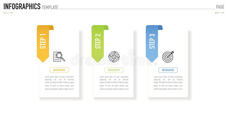 Rectangular Paper Origami Infographic for Business Presentation Stock ...