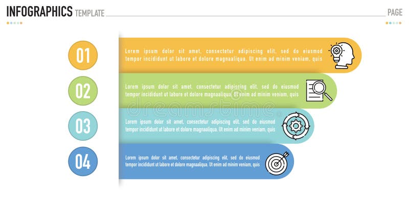 Rectangular Paper Origami Infographic for Business Presentation Stock ...