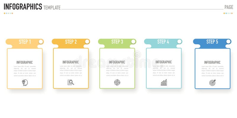 Rectangular Paper Origami Infographic for Business Presentation Stock ...