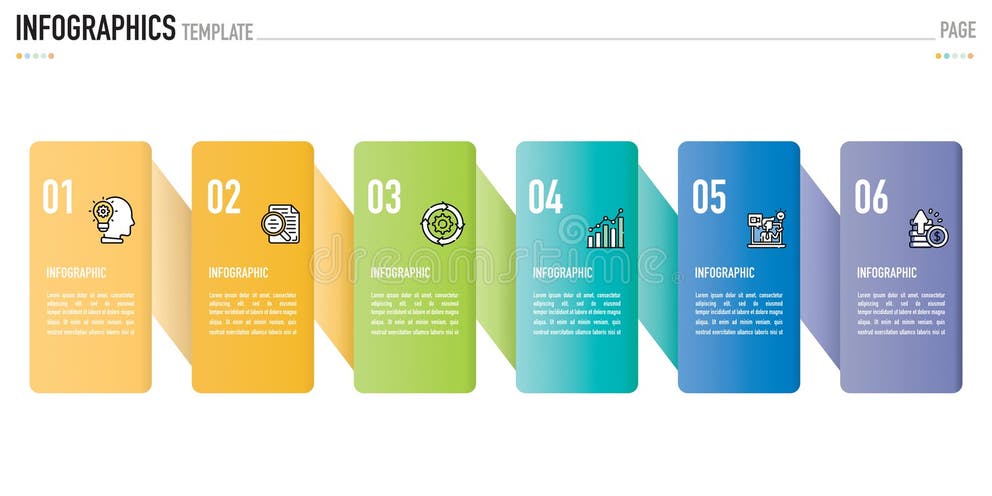 Rectangular Paper Origami Infographic for Business Presentation Stock ...