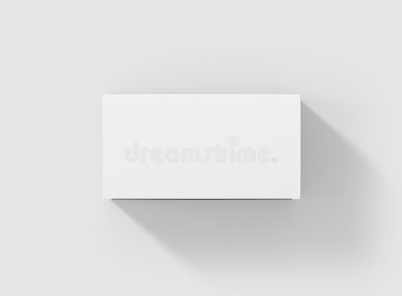 Rectangular Paper Package Box Mockup Isolated on White Background. 3D ...