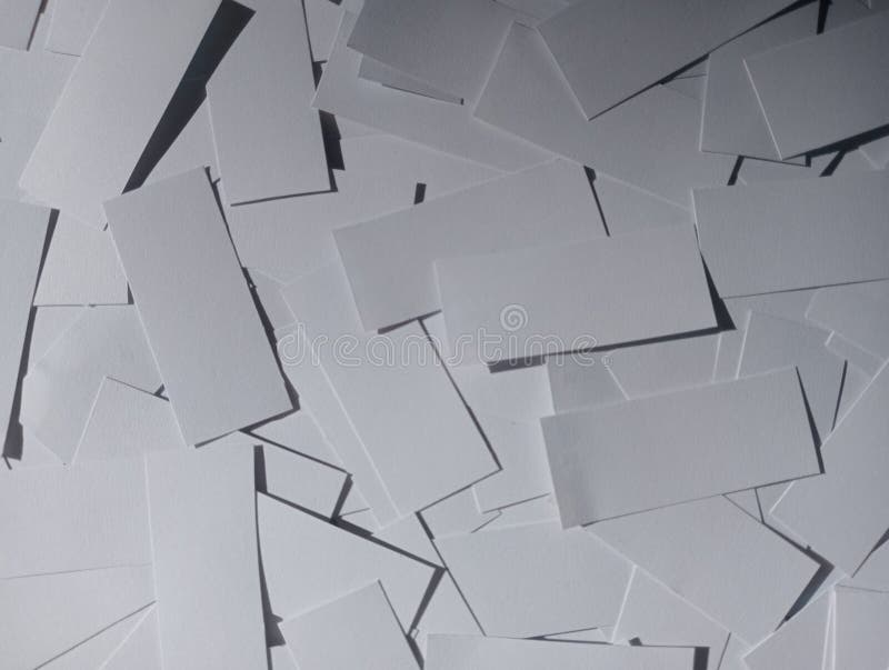 Rectangular Paper Scattered White and Stacked or on Top of Each Other ...