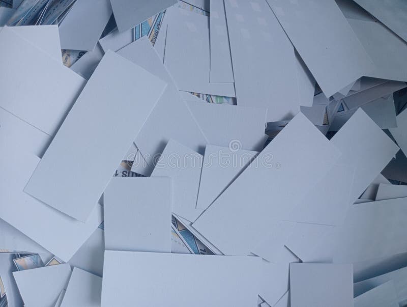 Rectangular Paper Scattered White and Stacked or on Top of Each Other ...