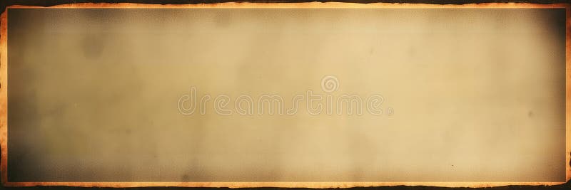 A Rectangular Parchment Scroll with a Burnt Orange Border and a Light ...