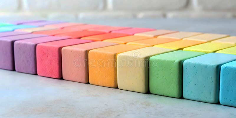 Minimalist Pastel Block Design with Soft Pink, Blue, and Yellow Tones ...