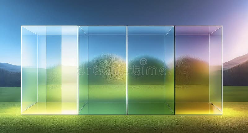 Rectangular Pattern Simulate Transparency Landscape Segmentation ...