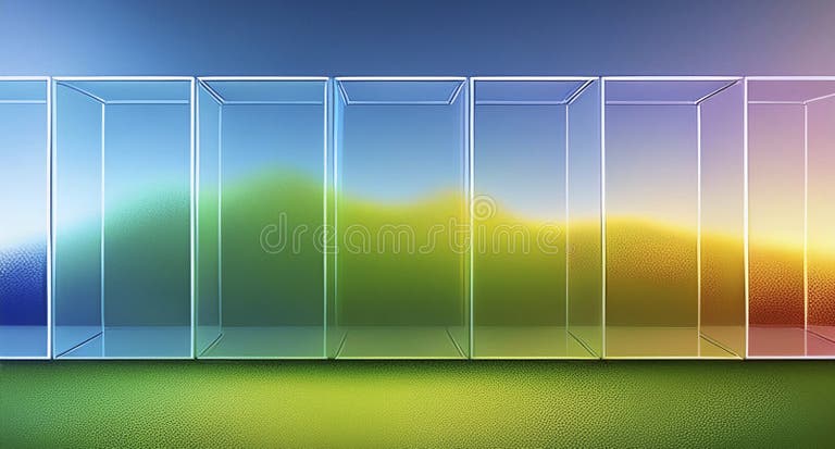 Rectangular Pattern Simulate Transparency Landscape Segmentation ...