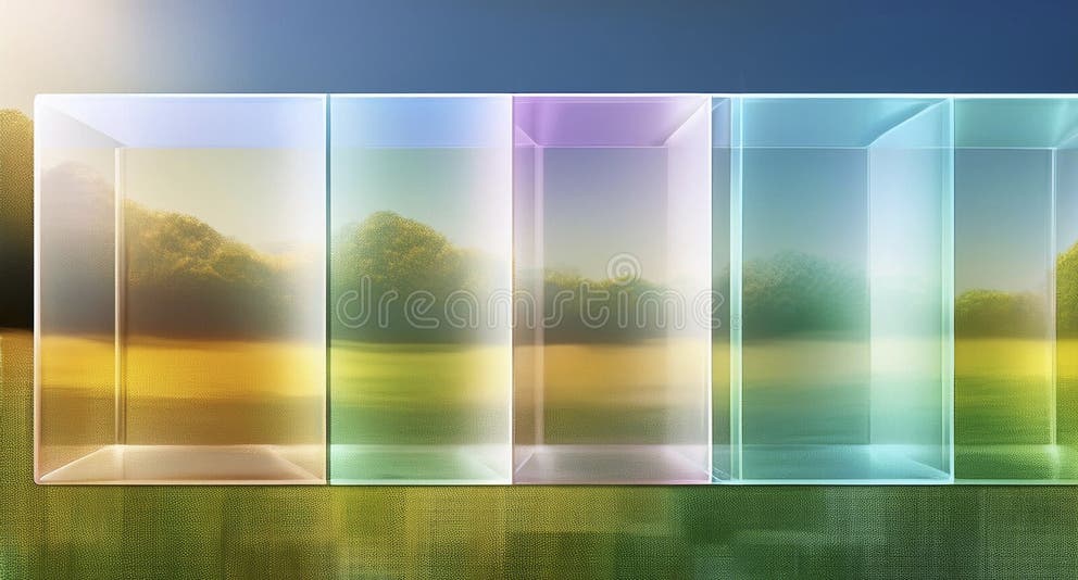 Rectangular Pattern Simulate Transparency Landscape Segmentation Background, Imitation ...
