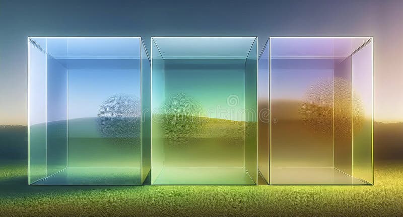 Rectangular Pattern Simulate Transparency Landscape Segmentation ...