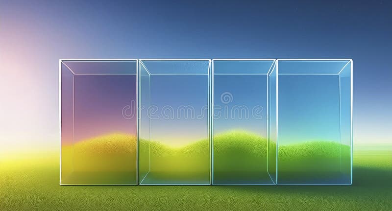 Rectangular Pattern Simulate Transparency Landscape Segmentation ...