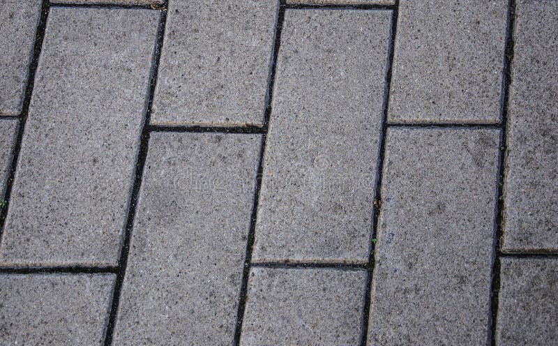 Rectangular Pavement Tile. Gray Background Tile. Stock Image - Image of ...