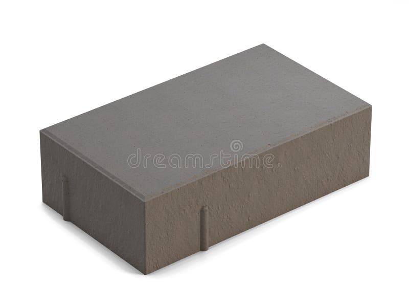 Rectangular Paving Slab Isolated on White Background. 3d Illustration ...