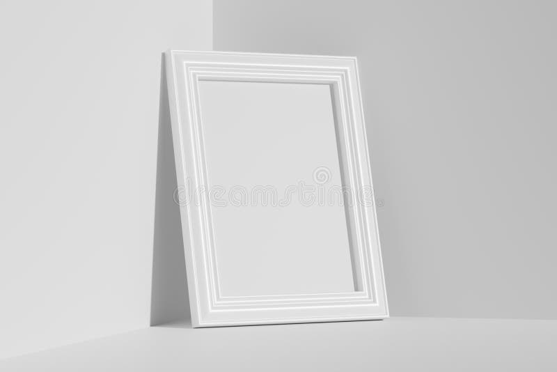 Rectangular Photo Frame on Floor in Corner Diagonal View Stock ...
