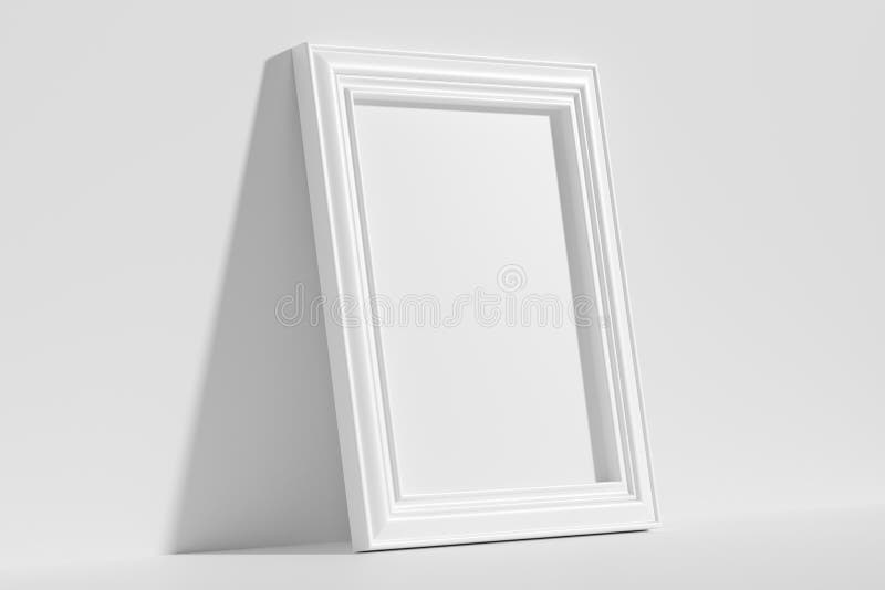 Rectangular Photo Frame on Floor Leaning at Wall Diagonal View Stock ...
