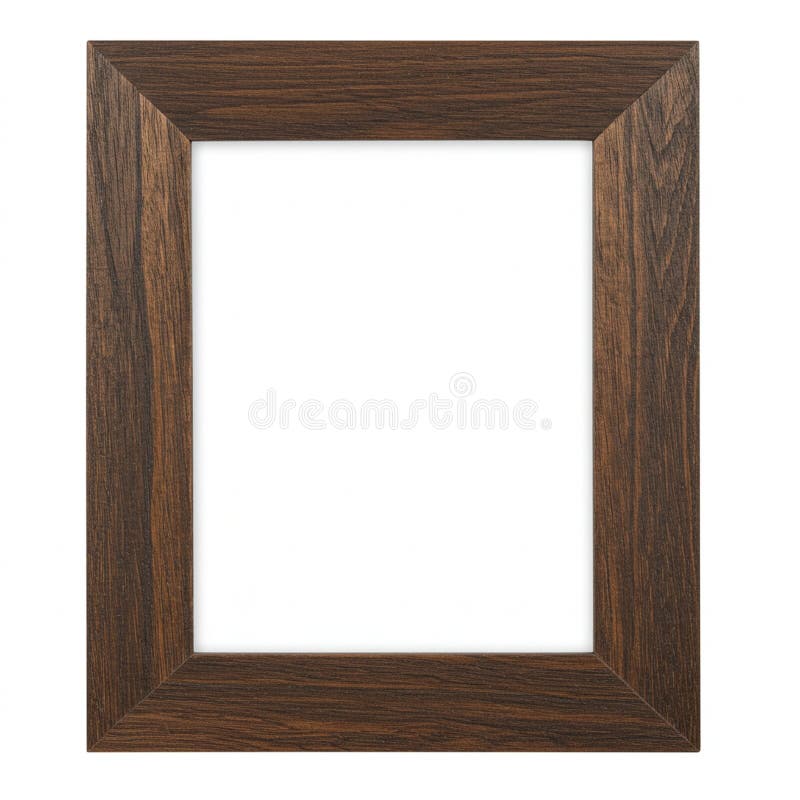 Rectangular Picture Frame with a Dark Wood Finish. the Frame Features a ...