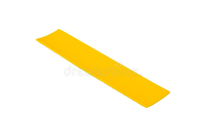 A Rectangular Piece of Bright Yellow Leather is Isolated Stock ...