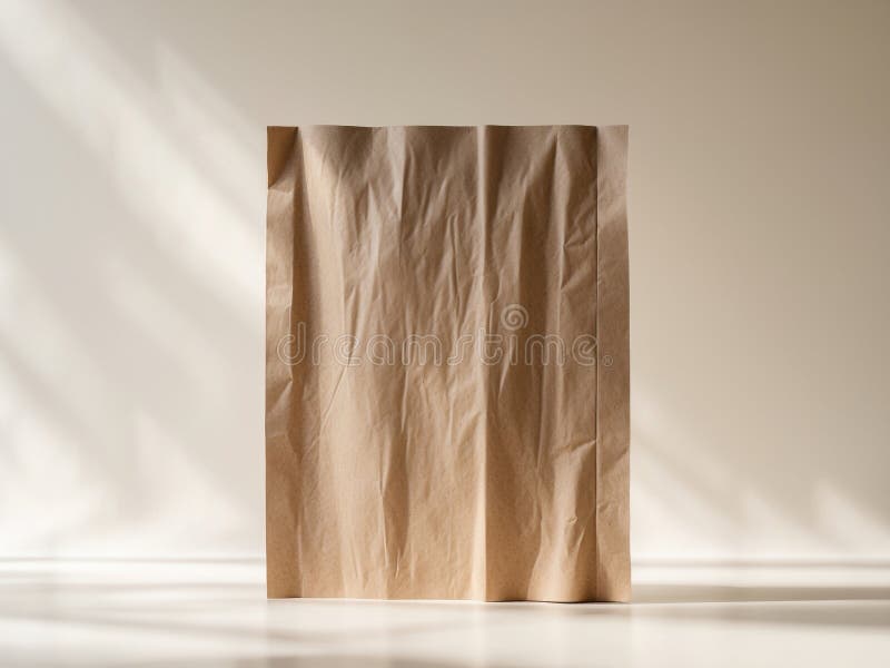 Rectangular Piece Brown Paper Textured Surface Appears To Old Cardboard ...