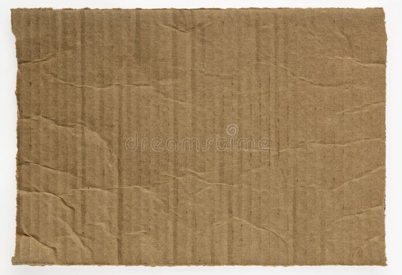 Rectangular Piece of Corrugated Brown Cardboard Stock Photo - Image of ...
