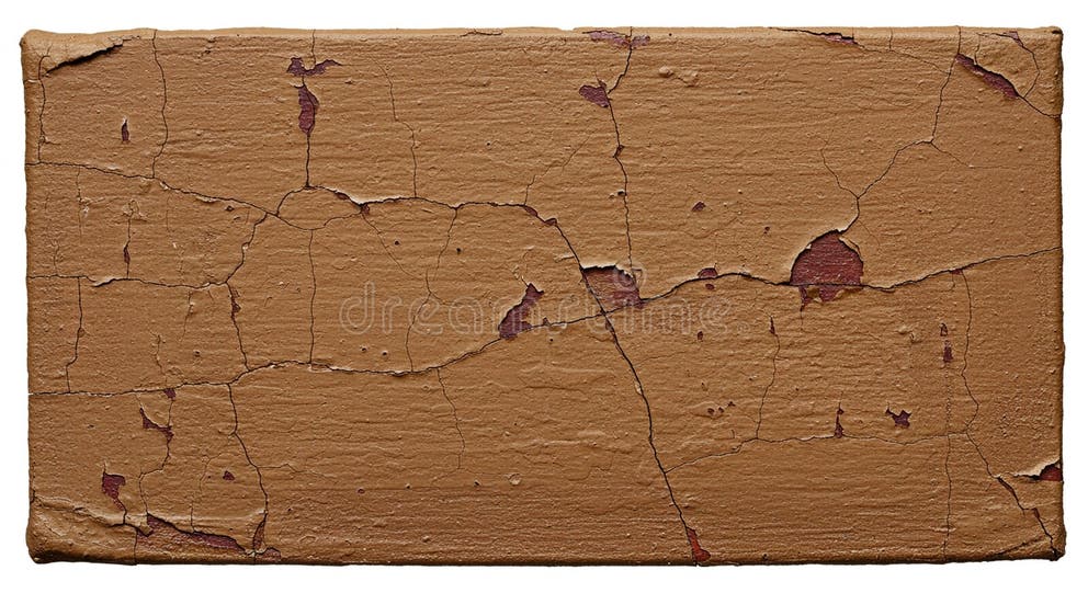 Rectangular Piece of Wood with a Textured, Brown-painted Surface ...