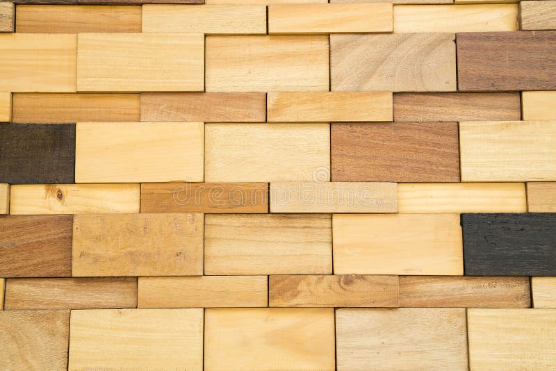 Rectangular Pieces of Wood Forming a Texture Stock Image - Image of ...