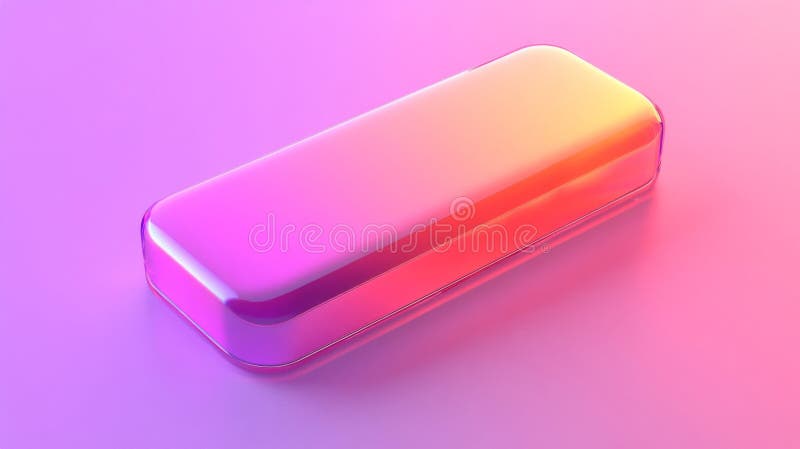 Rectangular Pink and Purple Gradient Geometric Shape with Shiny Surface ...