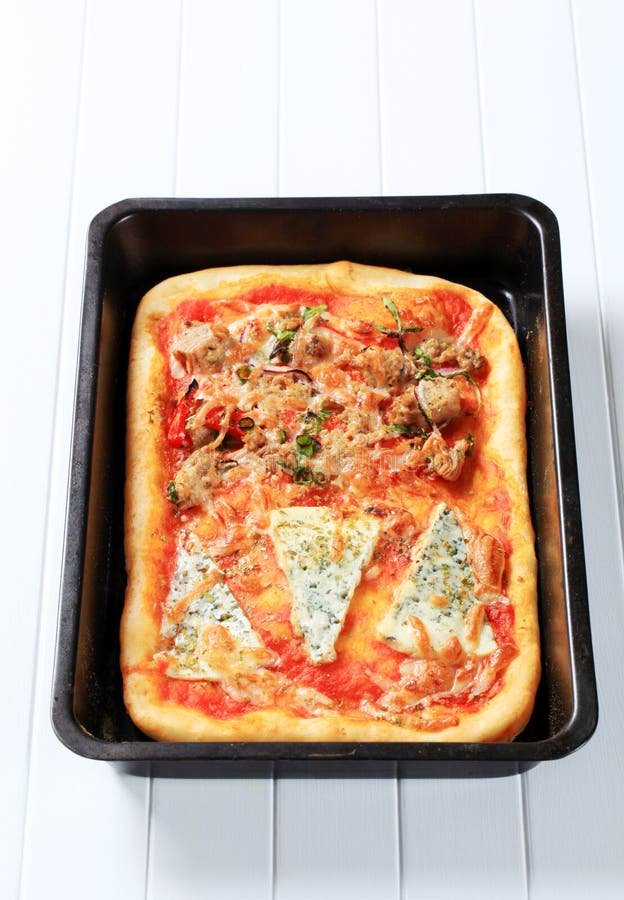 Rectangular pizza stock image. Image of flatbread, italian - 55062623