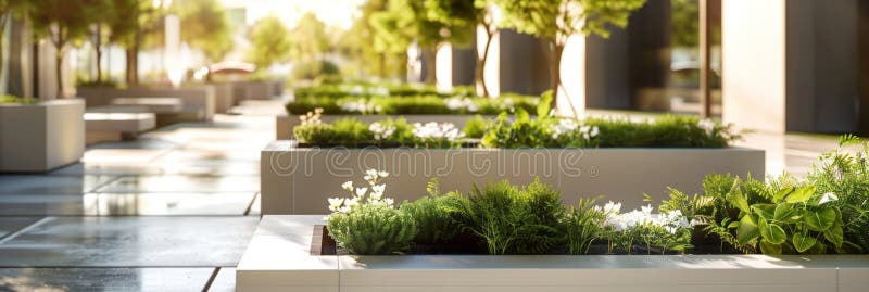 Rectangular Planter Boxes Adorned with Symmetrical Geometric Designs ...