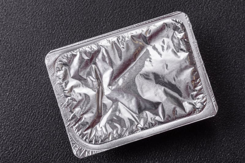 Rectangular Plastic Box with Yogurt or Cheese Hermetically Sealed with ...