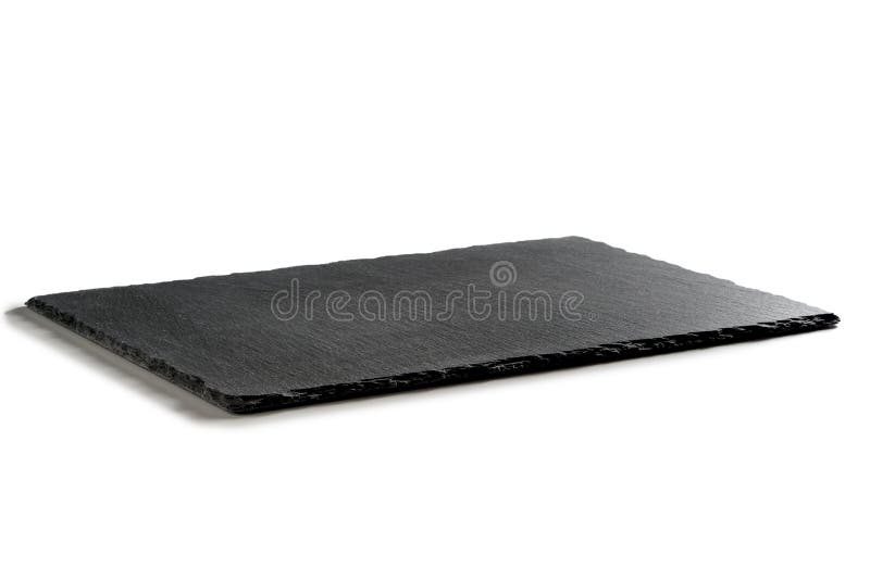 Rectangular Plate in Black Slate Stock Image - Image of retro, pattern ...