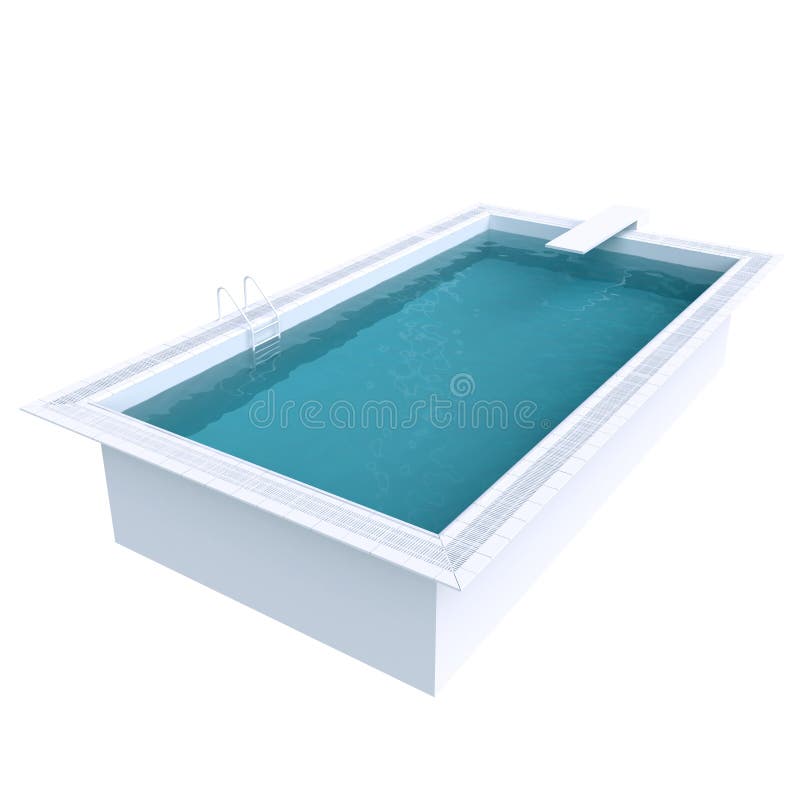 Rectangular Pool with Water. Stock Illustration - Illustration of ...