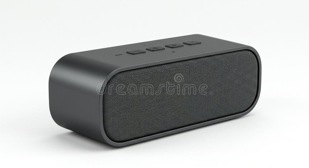 Rectangular Portable Bluetooth Speaker with Rounded Edges. Black Color ...