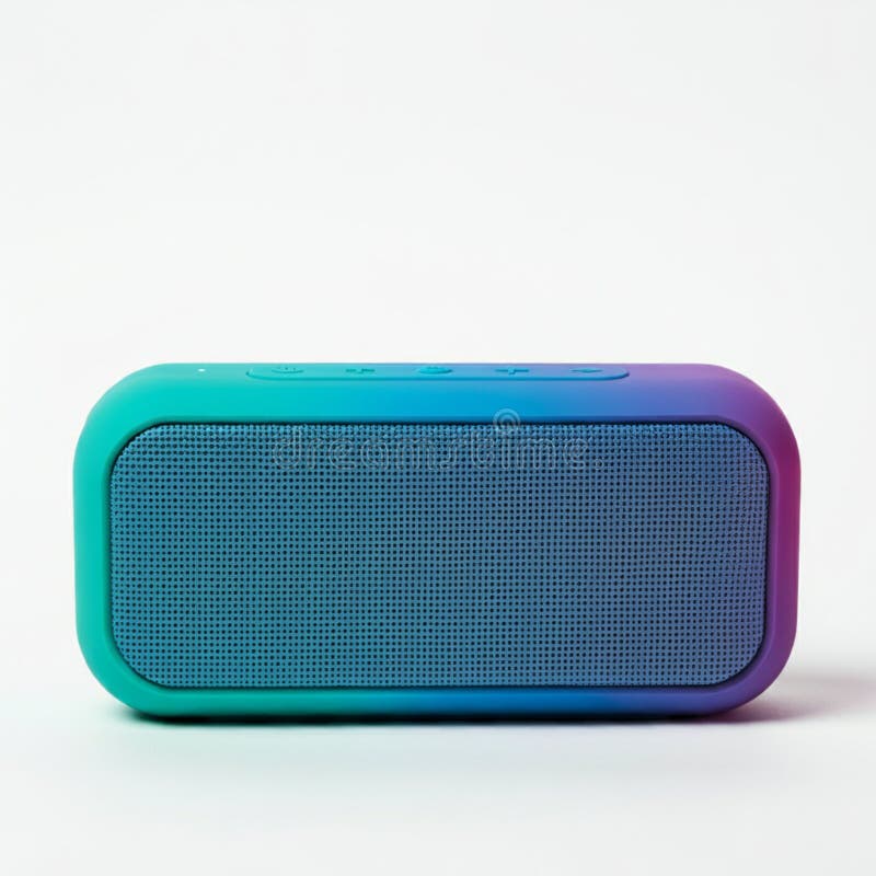 A Rectangular, Portable Speaker with Rounded Edges, Featuring a ...