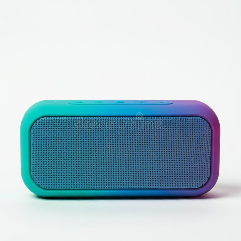 A Rectangular, Portable Speaker with Rounded Edges, Featuring a ...